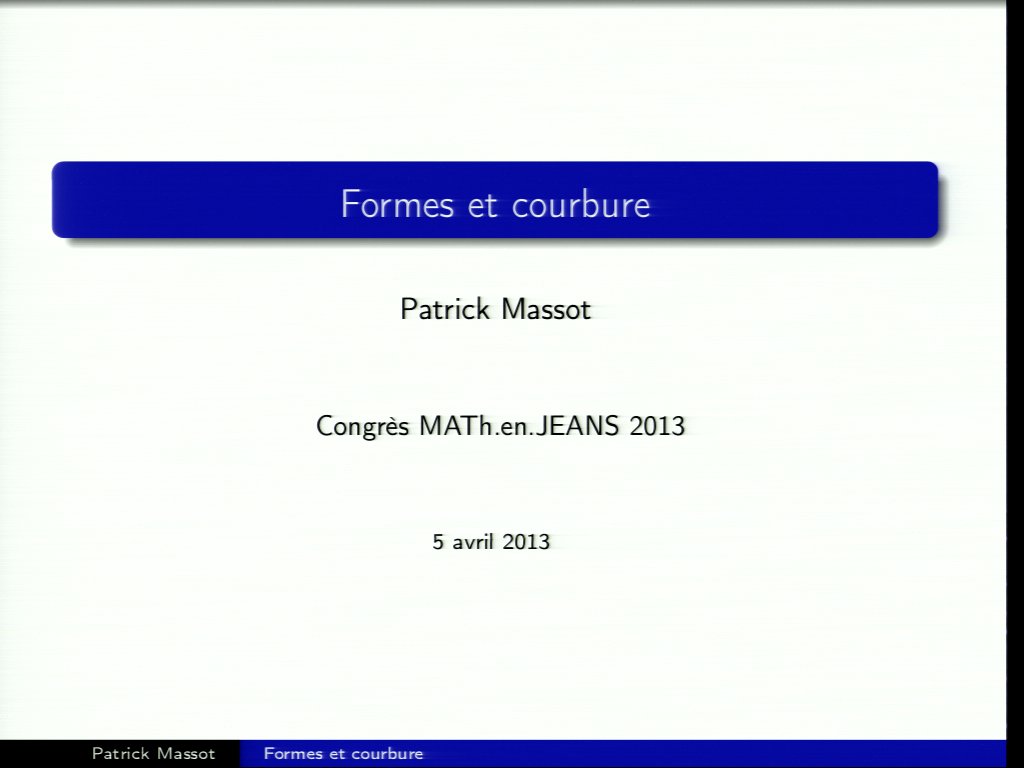 Formes et courbure - Patrick Massot